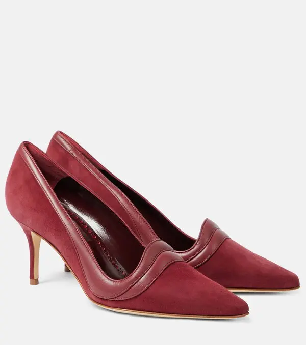 Manolo Blahnik Ajarafa 70 Pumps - Red