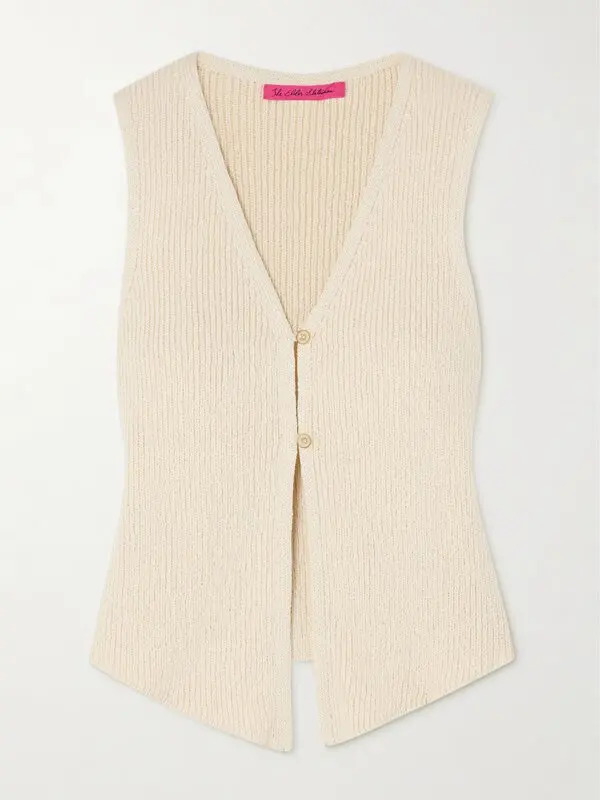 THE ELDER STATESMAN Nora Knitted Vest