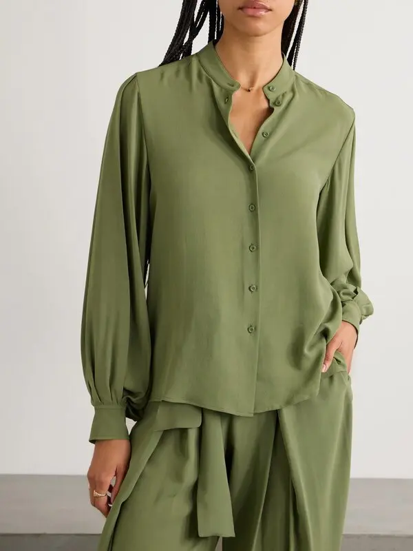 Loro Piana Sheryl Silk-crepe Blouse