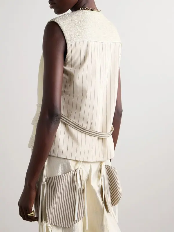 Christopher John Rogers Belted Paneled Vest