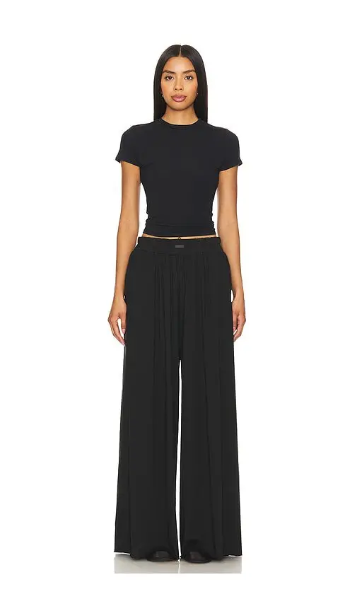 Lunya Organic Pima Wide Leg In Black