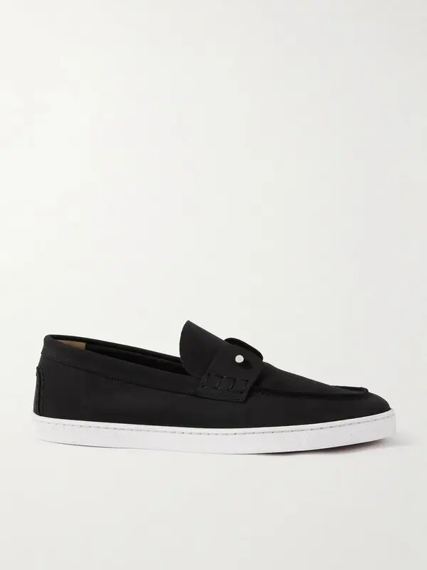 CHRISTIAN LOUBOUTIN Chambeliboat Nubuck Loafers - Black