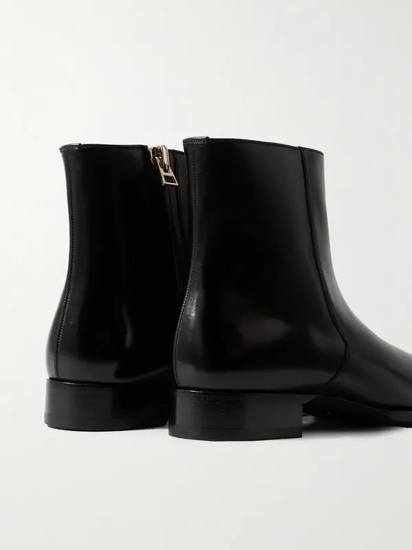 TOM FORD Elkan Leather Chelsea Boots - Black
