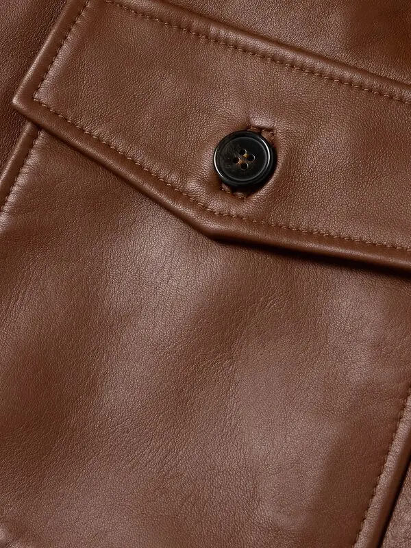 Officine Générale Gianni Leather Bomber Jacket