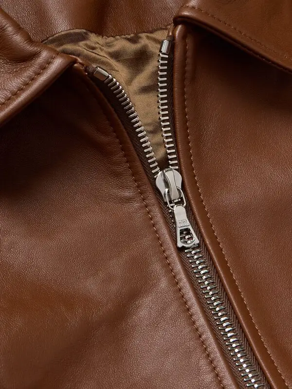 Officine Générale Gianni Leather Bomber Jacket