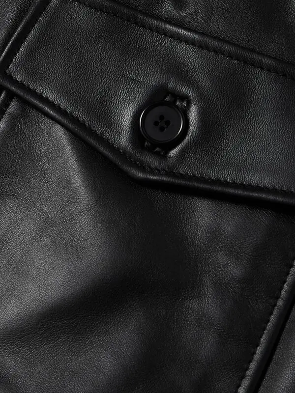 Officine Générale Gianni Leather Bomber Jacket
