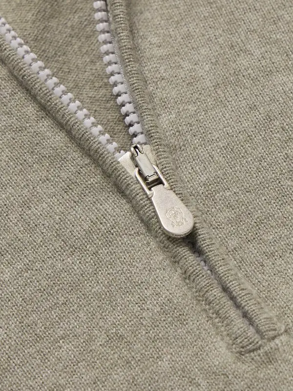 Brunello Cucinelli Cashmere Half-zip Sweater - Gray
