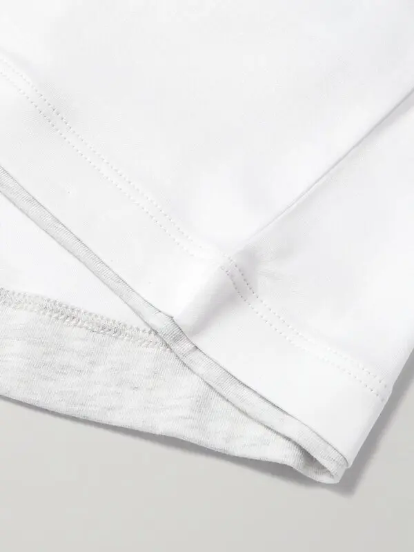 Brunello Cucinelli Layered Cotton-jersey T-shirt - White