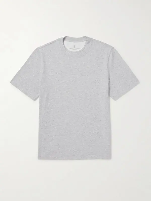 Brunello Cucinelli Cotton-jersey T-shirt - Gray