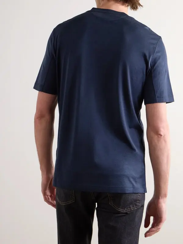 Brunello Cucinelli Silk And Cotton-blend Jersey T-shirt