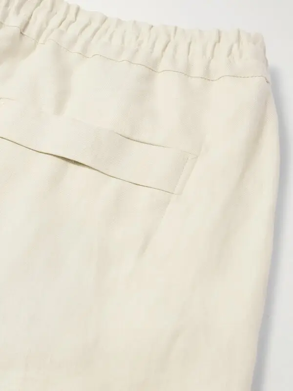 Zegna Straight-leg Oasi Linen Shorts - Neutrals