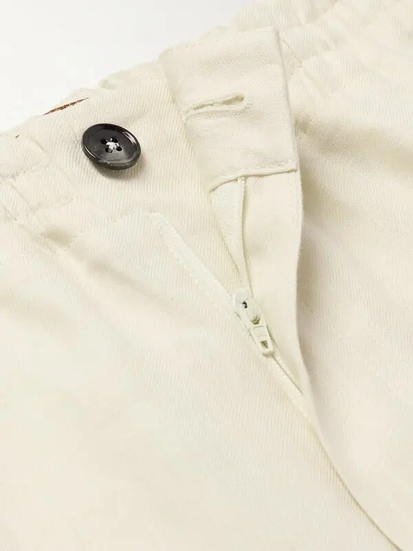 Zegna Straight-leg Oasi Linen Shorts - Neutrals