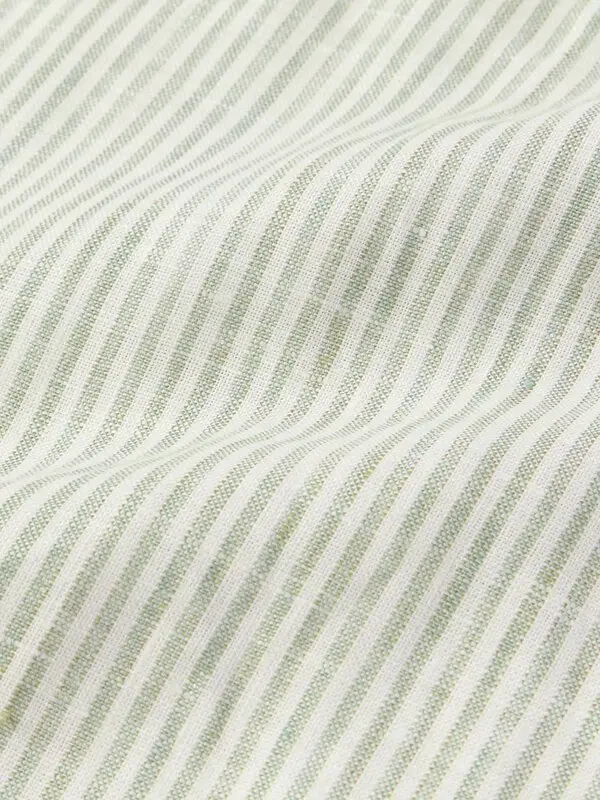 Zegna Striped Oasi Linen Shirt - Green