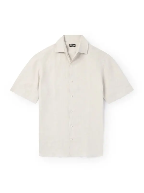 Zegna Oasi Linen Shirt - Neutrals