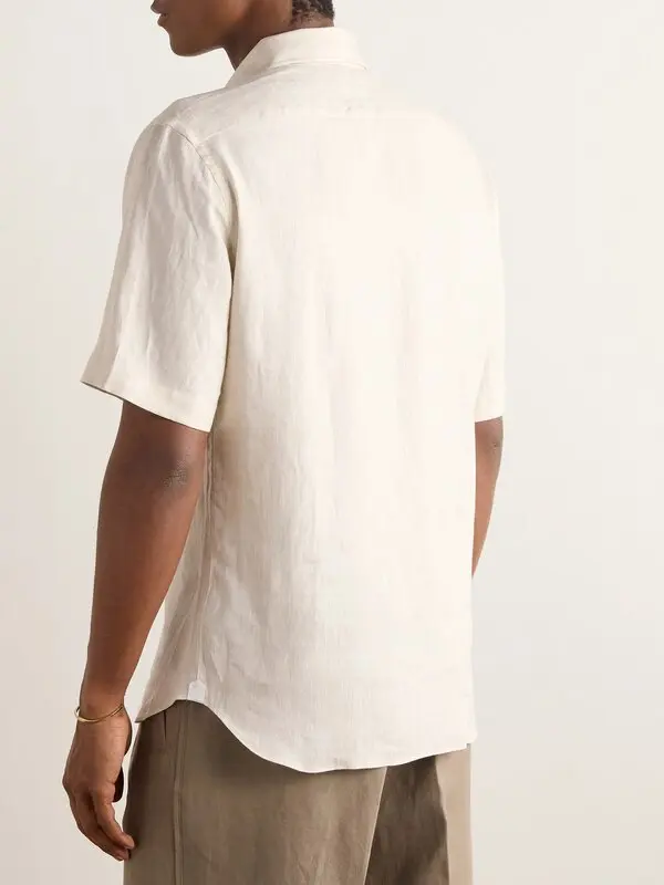 Zegna Oasi Linen Shirt - Neutrals