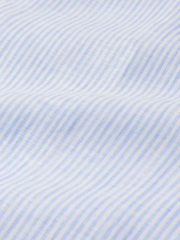 Zegna Striped Oasi Linen Shirt - Blue