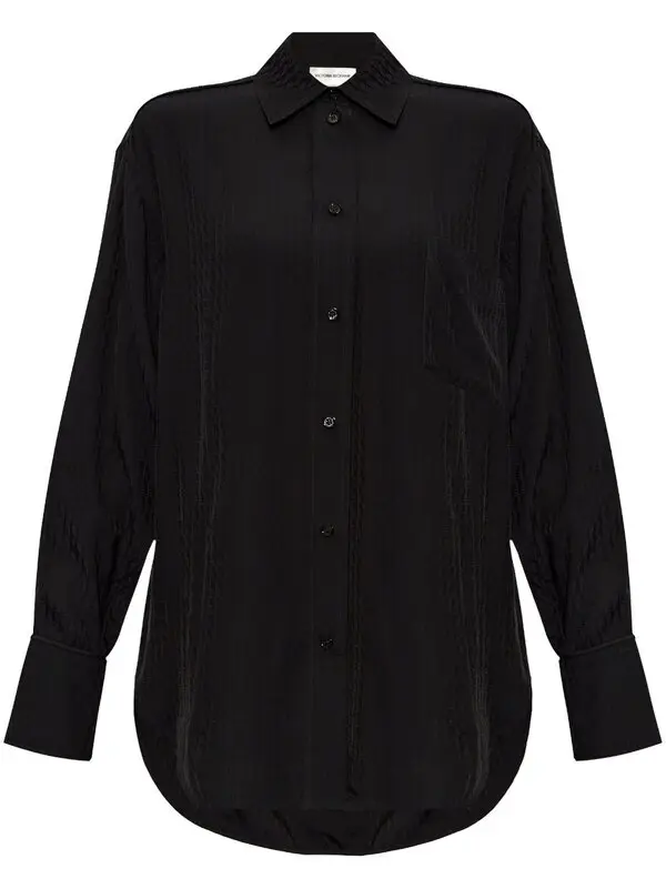 Victoria Beckham Monogram-pattern Button-down Shirt