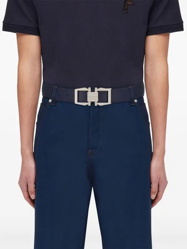 FERRAGAMO Reversible Gancini Leather Belt