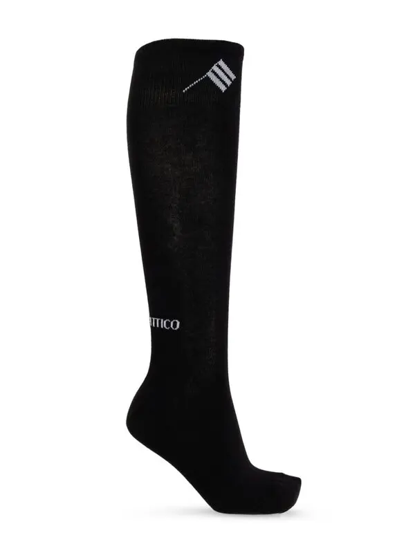 Attico Intarsia-knit Logo Knee-high Socks