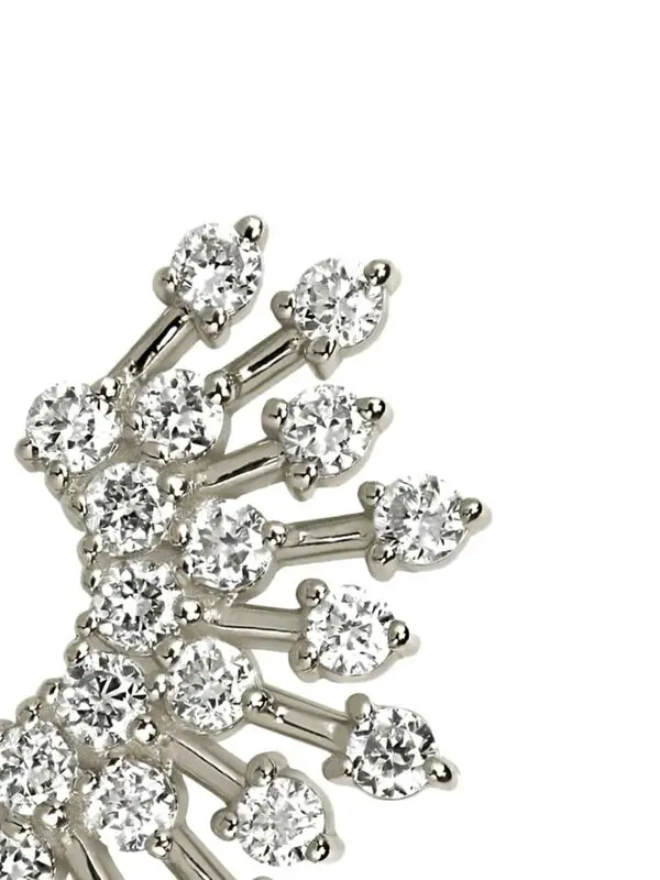 LARK & BERRY 14kt White Gold Diamond Sun Rays Stud - Silver