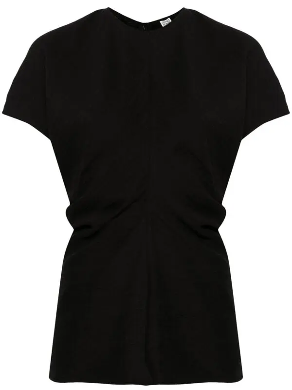 TOTEME Leteri Textured Blouse - Black