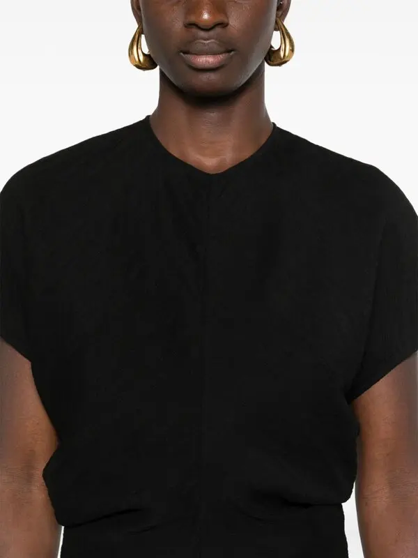 TOTEME Leteri Textured Blouse - Black