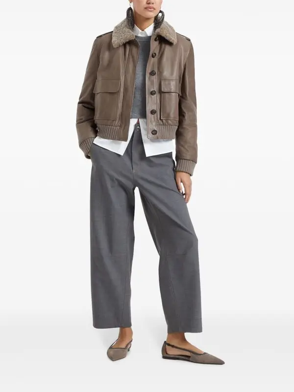 Brunello Cucinelli Padded Leather Jacket
