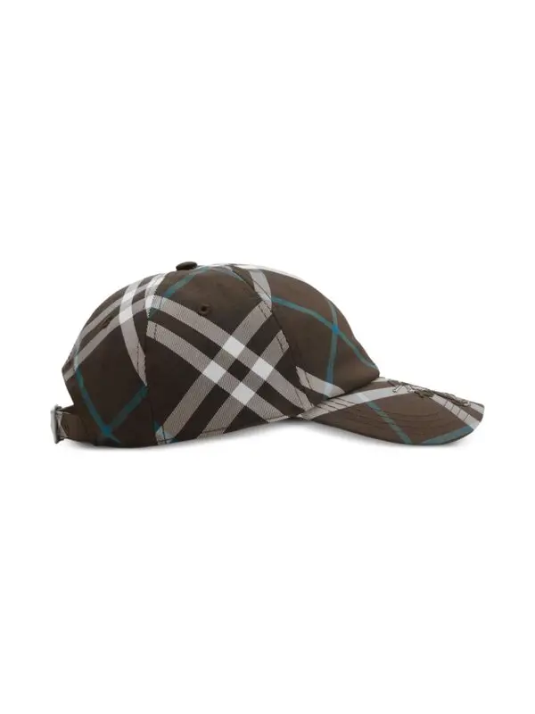 Burberry Checked Baseball Cap - Brown