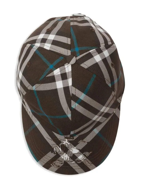 Burberry Checked Baseball Cap - Brown