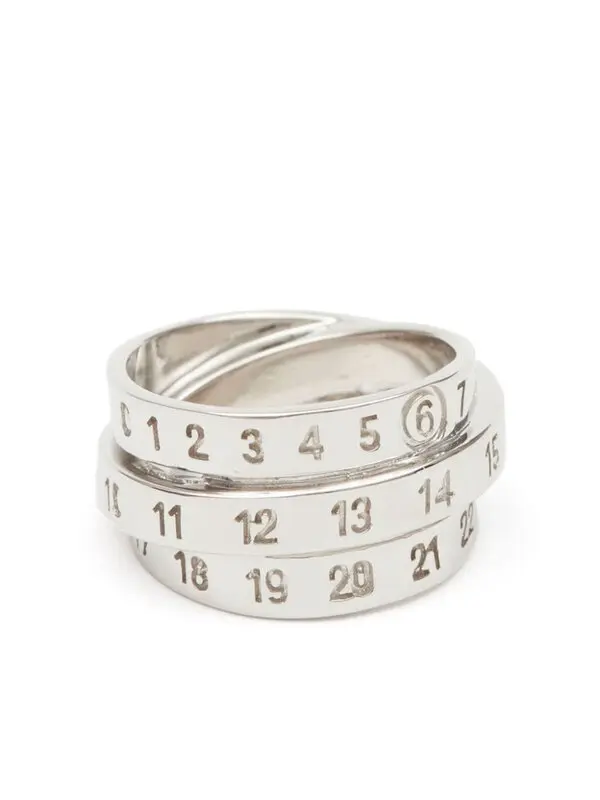 MAISON MARGIELA Triple Stacked Ring - Silver