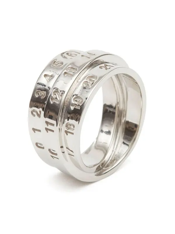 MAISON MARGIELA Triple Stacked Ring - Silver