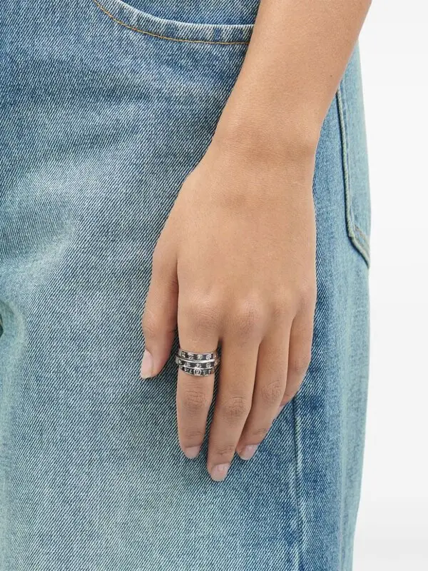 MAISON MARGIELA Triple Stacked Ring - Silver