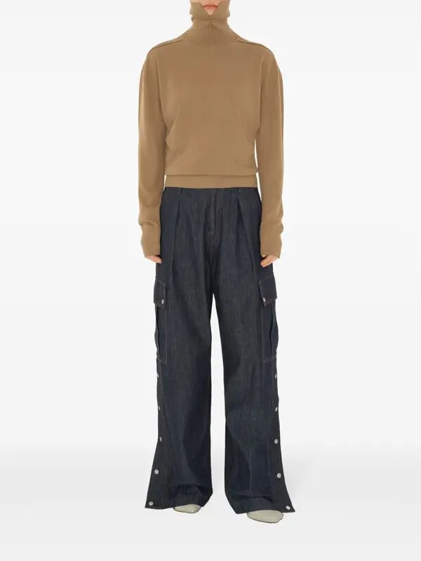 Burberry High-neck Wool Jumper - Brown
