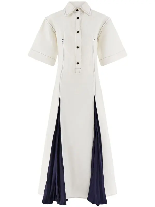 FERRAGAMO Satin-inlay Shirtdress
