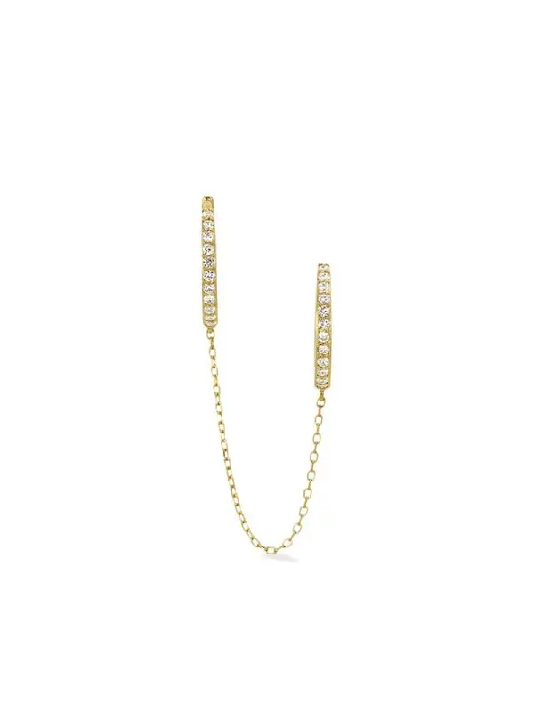 LARK & BERRY 14kt Yellow Diamond Hoop Earrings - Gold