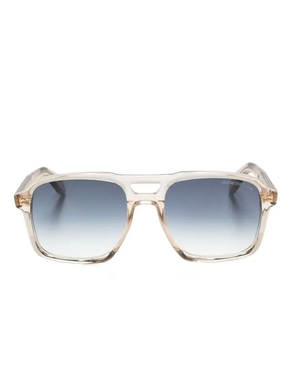 CUTLER & GROSS 1394 Square-frame Sunglasses - Gold