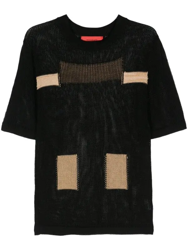 Eckhaus Latta Open-knit Colour-block Jumper