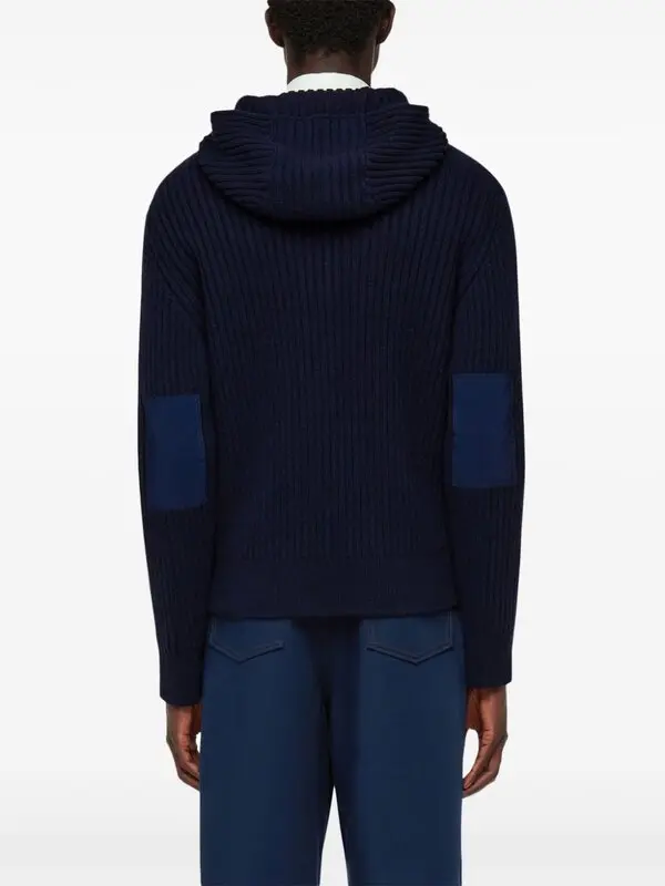 FERRAGAMO Hooded Virgin Wool Cardigan