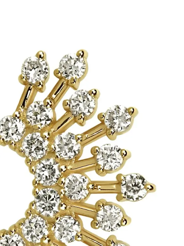 LARK & BERRY 14kt Yellow Sun Rays Tiara Diamond Stud - Gold