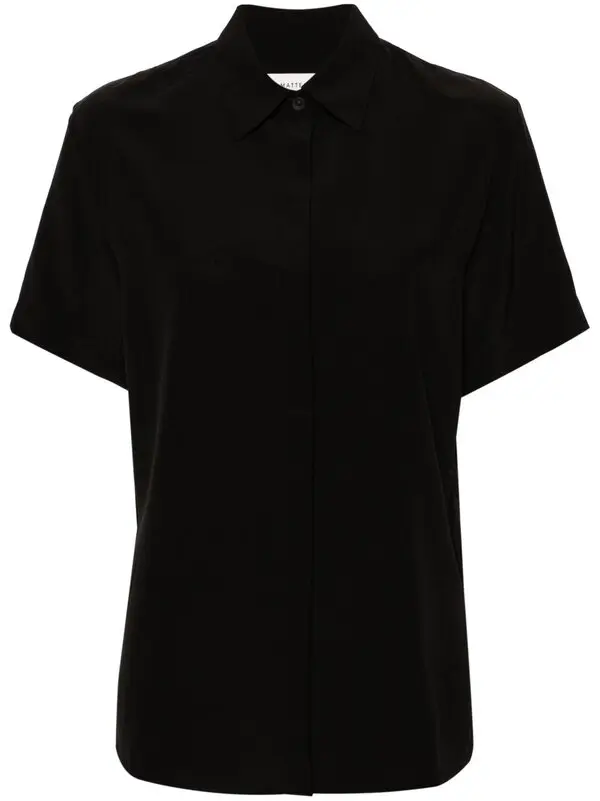 Matteau Short-sleeve Silk Shirt - Black