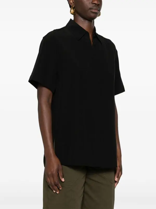 Matteau Short-sleeve Silk Shirt - Black