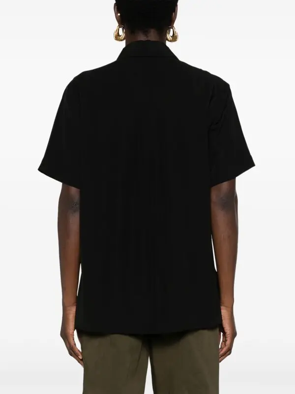 Matteau Short-sleeve Silk Shirt - Black
