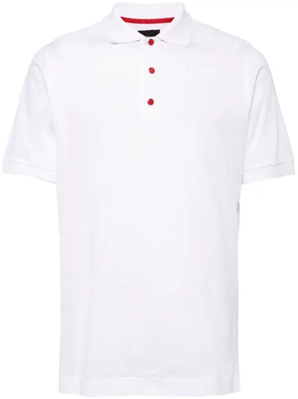 Kiton Fine-knit Cotton Polo Shirt - White