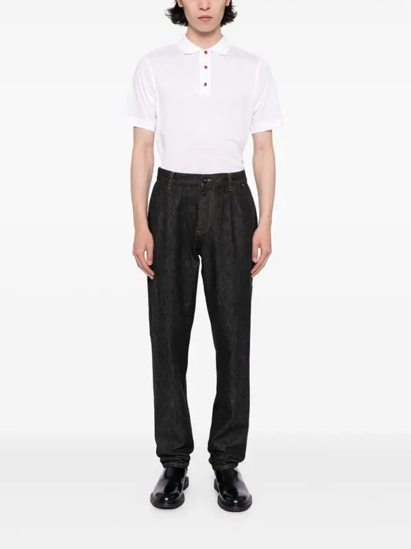 Kiton Fine-knit Cotton Polo Shirt - White