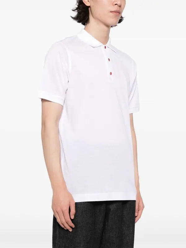 Kiton Fine-knit Cotton Polo Shirt - White