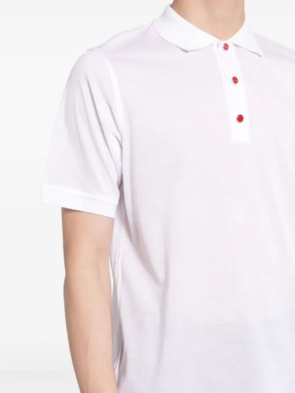 Kiton Fine-knit Cotton Polo Shirt - White