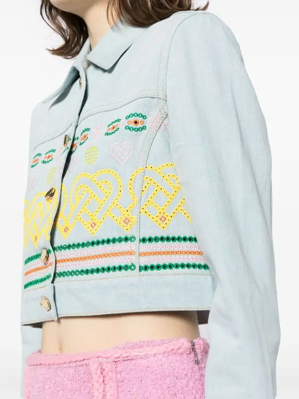 Casablanca Embroidered Denim Jacket