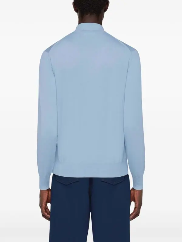 FERRAGAMO Logo-embroidered Polo Shirt - Blue