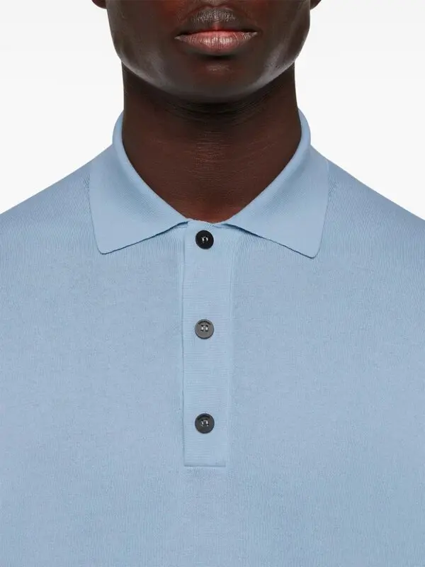 FERRAGAMO Logo-embroidered Polo Shirt - Blue
