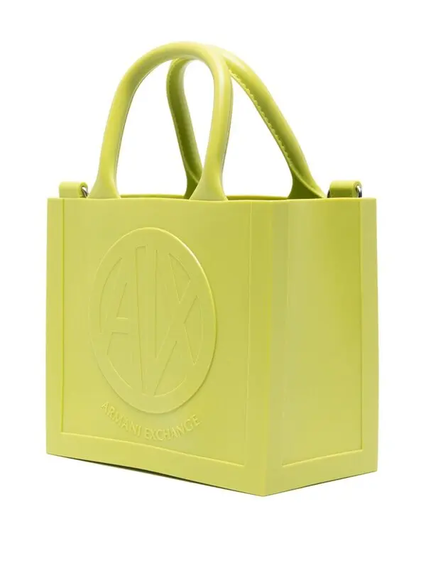 Armani Exchange Logo-Embossed Tote Bag In Green - 40% Off